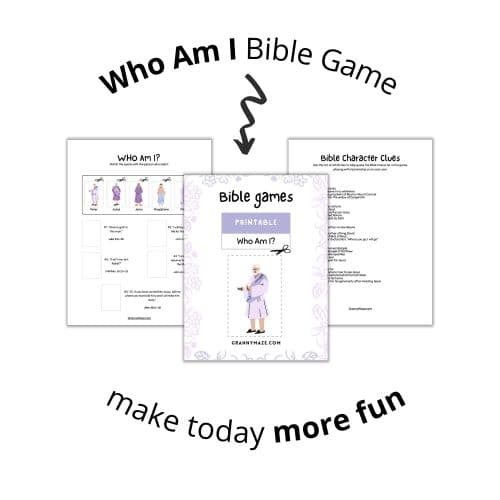 Printable Who Am I Bible Game for Seniors